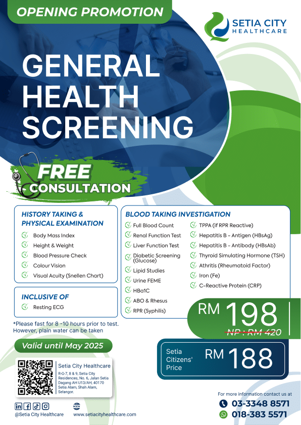 General Health Screening Package - Setia City Healthcare